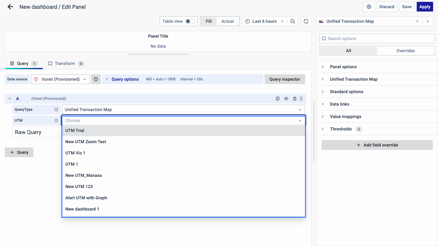 Configuring UTM Visualization | VuNet Docs
