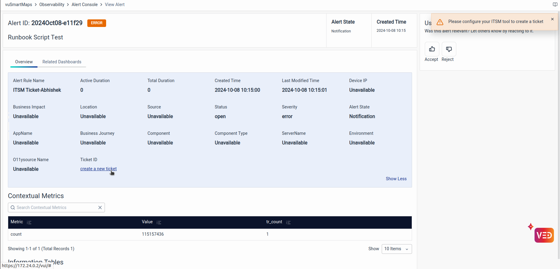 Alert Details | VuNet Docs